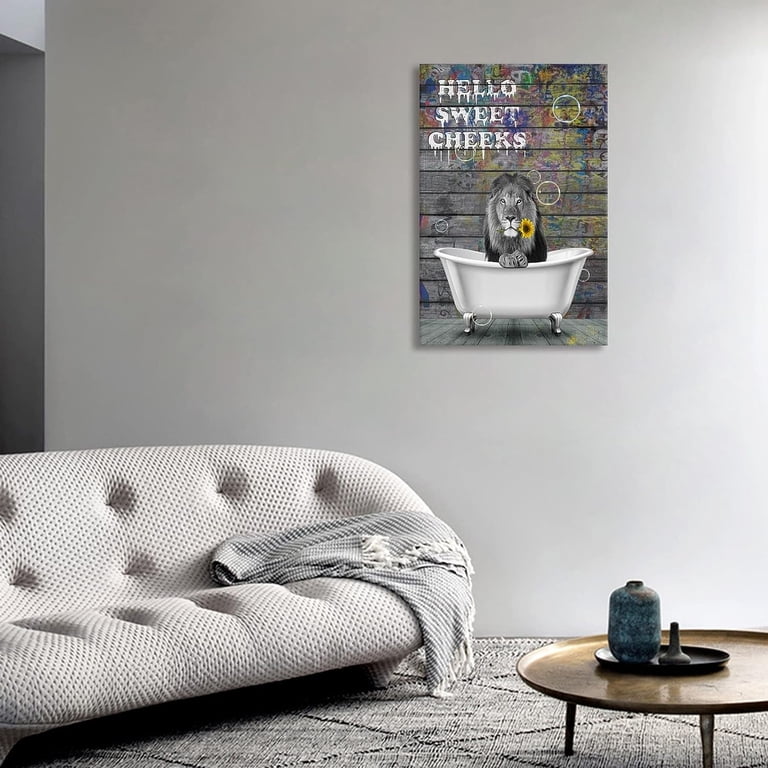 Sweet Black And White Lion