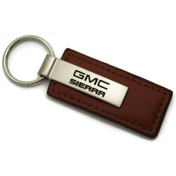 GMC Sierra Brown Rectangular Leather Key Chain - Walmart.com