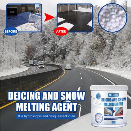 Snow Melting Agent Roadway Deicing Agent Melting Salt Particles Snow ...