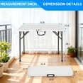 LEHOME 34 Inch Square Folding Table, Heavy Duty Card Table with ...