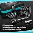 3/8" Drive Socket Set, 40 Piece Tool Set Including Standard (SAE) and ...