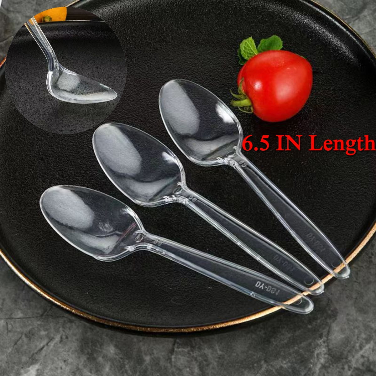 Transparent Plastic Spoons | Heavy Plastic Silverware Spoons | Fancy ...