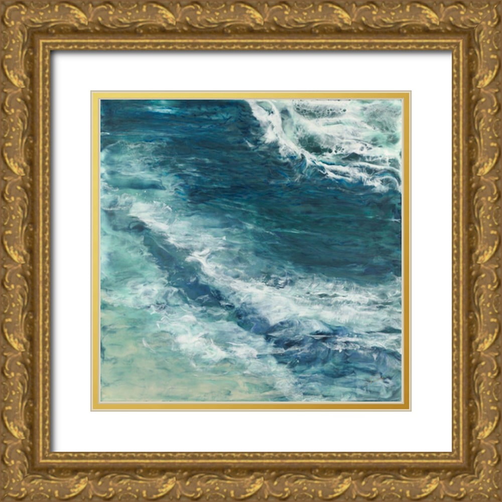 Shanti, Shima 15x15 Gold Ornate Wood Framed with Double Matting Museum ...