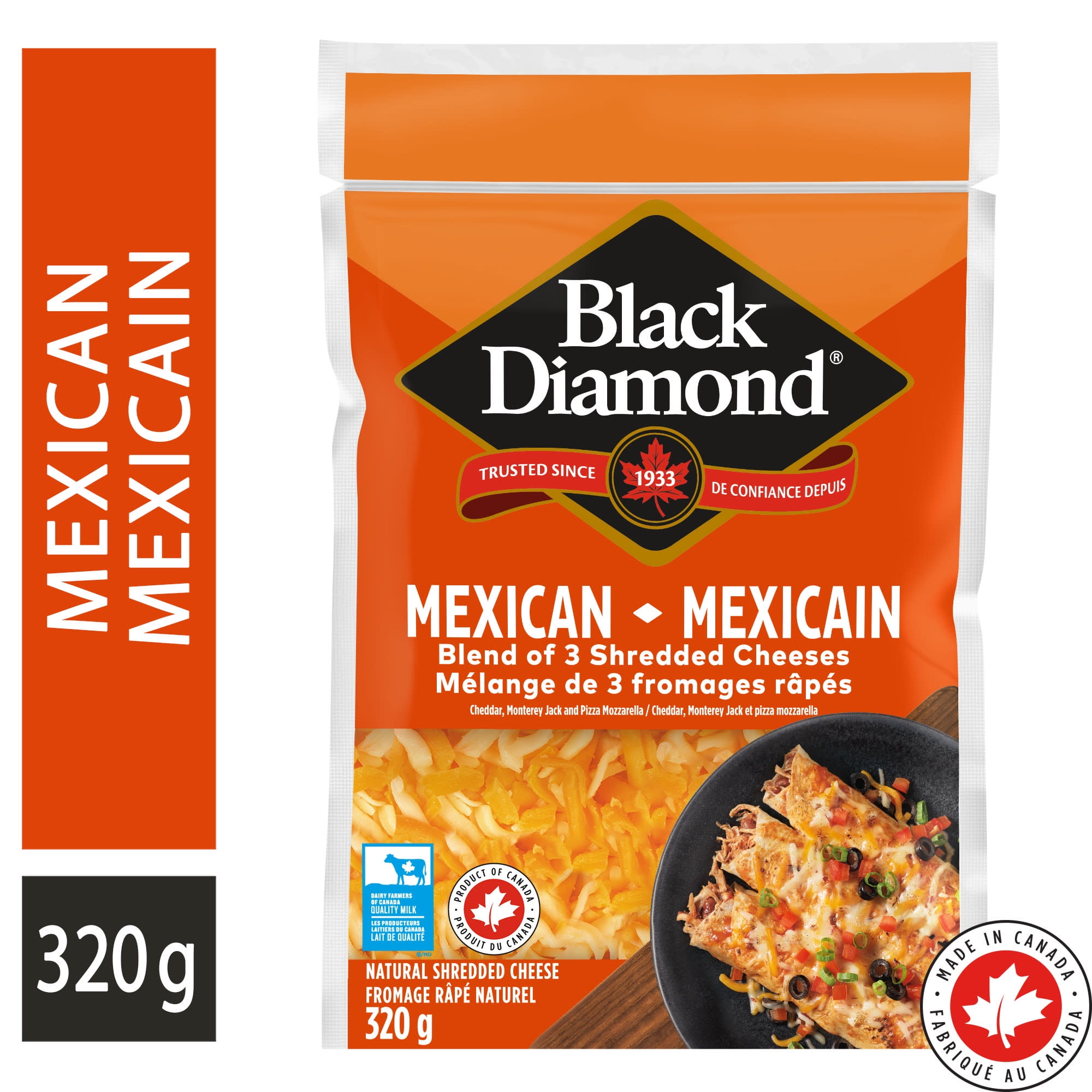 Black Diamond Mexican Shredded Cheese, 320g - Walmart.ca