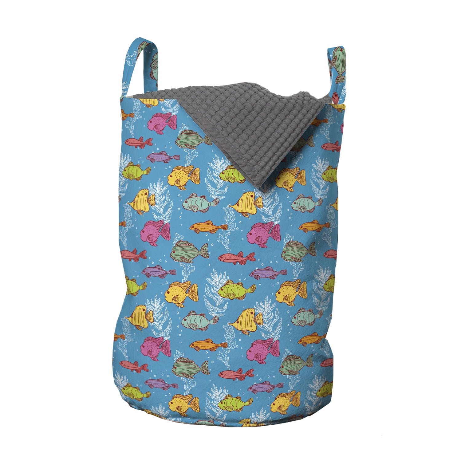 Underwater Laundry Bag, Exotic Ocean Fishes Aquarium Seaweeds Diving ...