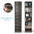 Atlantic 54"x13" Herrin Adjustable Wood Media Storage 9-Shelf Bookcase ...