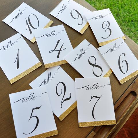 Party Décor Party Supplies handwritten Table Numbers Table Numbers ...