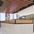 Restaurant Countertop Screen Partition, Rattan Glass Multipurpose ...