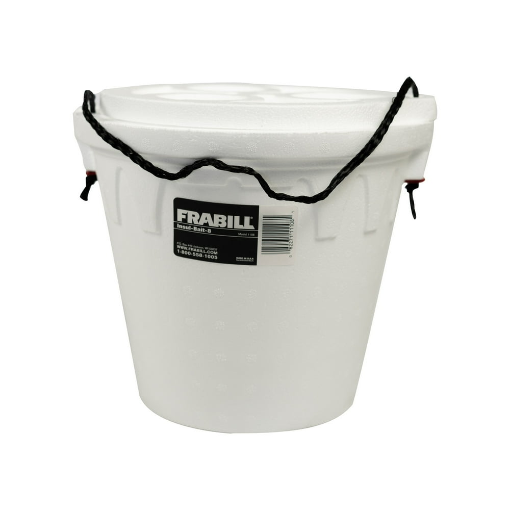 Frabill Fishing Insulated Styrofoam Bait Bucket, 8 Quart - Walmart.com ... Frabill Fishing Insulated Styrofoam Bait Bucket, 8 Quart - Walmart.com ...