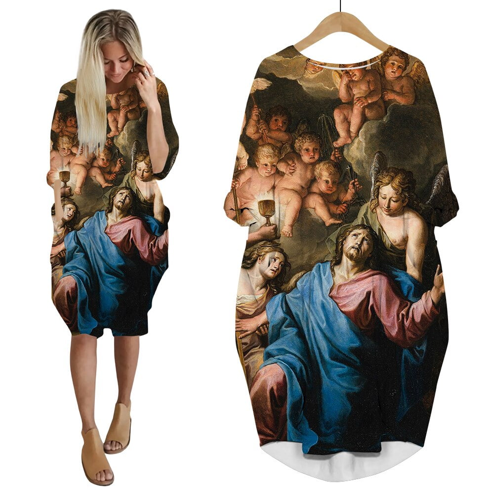 CLOOCL Popular Dress Faith In Christian Jesus 3D Printed Loose Straight ...