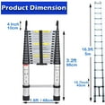 Aluminum Telescoping Ladder 16.5ft Folding Ladder 13 Steps Multi ...