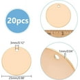 20Pcs Copper Blank Stamping Pendants Metal Flat Round Disc Blank Tag ...