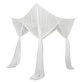 Dualoai 4 Corner Post Canopy Bed Curtain Bed Drape Hanging Bed Valance ...