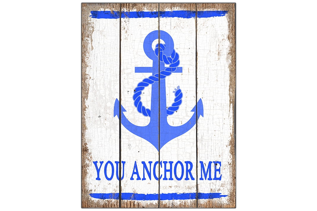 "Anchor Me " Wooden Sign - Walmart.com