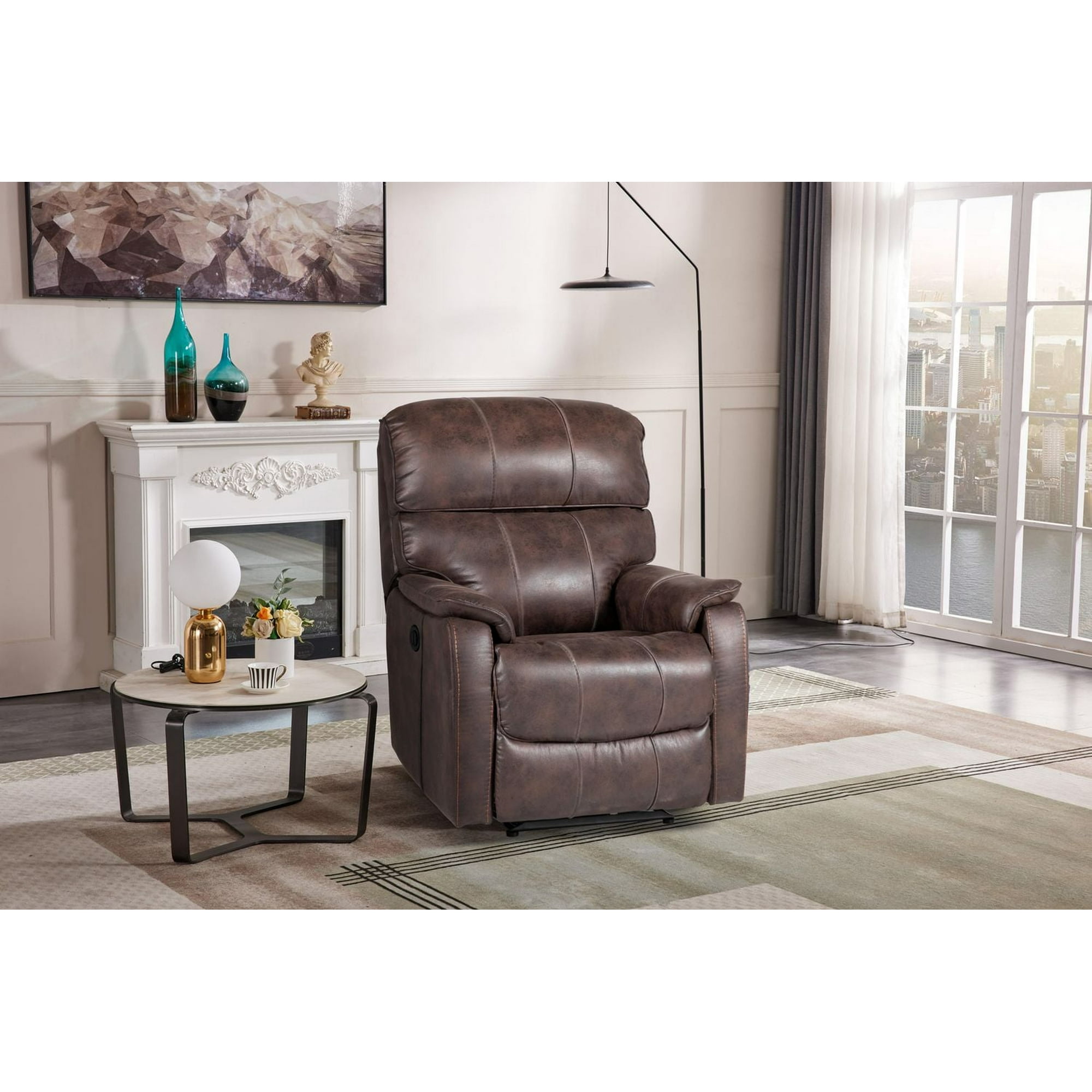 Click here for K-Living Ayla Power Recliner Chair In Dark Brown C... prices