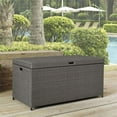 Pemberly Row Wicker Patio Deck Box in Weathered Gray - Walmart.com