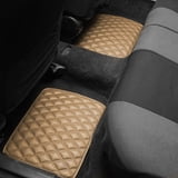 FH Group Diamond Pattern Floor Mats Leather For Car SUV Van Beige w ...