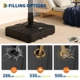 Cantilever Patio Umbrella Base with Wheels, 500LBS Heavy Duty Water ...