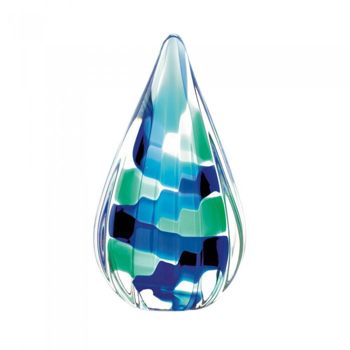 PIXEL BLUE TEAR DROP GLASS ART - Walmart.com