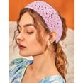 Adjustable Boho Headband for Women, Crochet Knit Hair Scarf Bandana ...