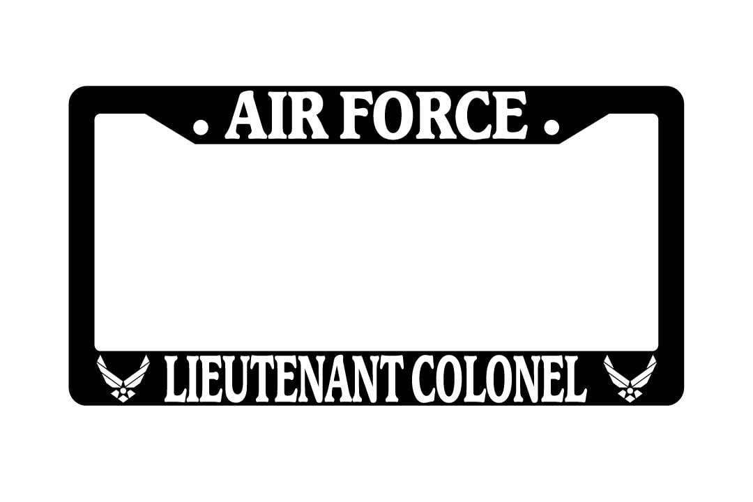 Air Force Lieutenant Colonel Black Plastic License Plate Frame ...