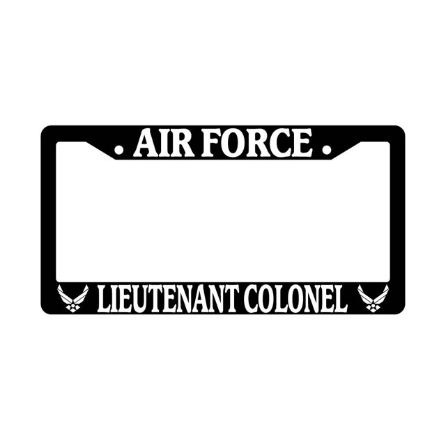 Air Force Lieutenant Colonel Black Plastic License Plate Frame ...