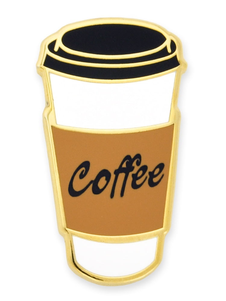 PinMart's Cute Coffee To-Go Cup Trendy Enamel Lapel Pin - Walmart.com