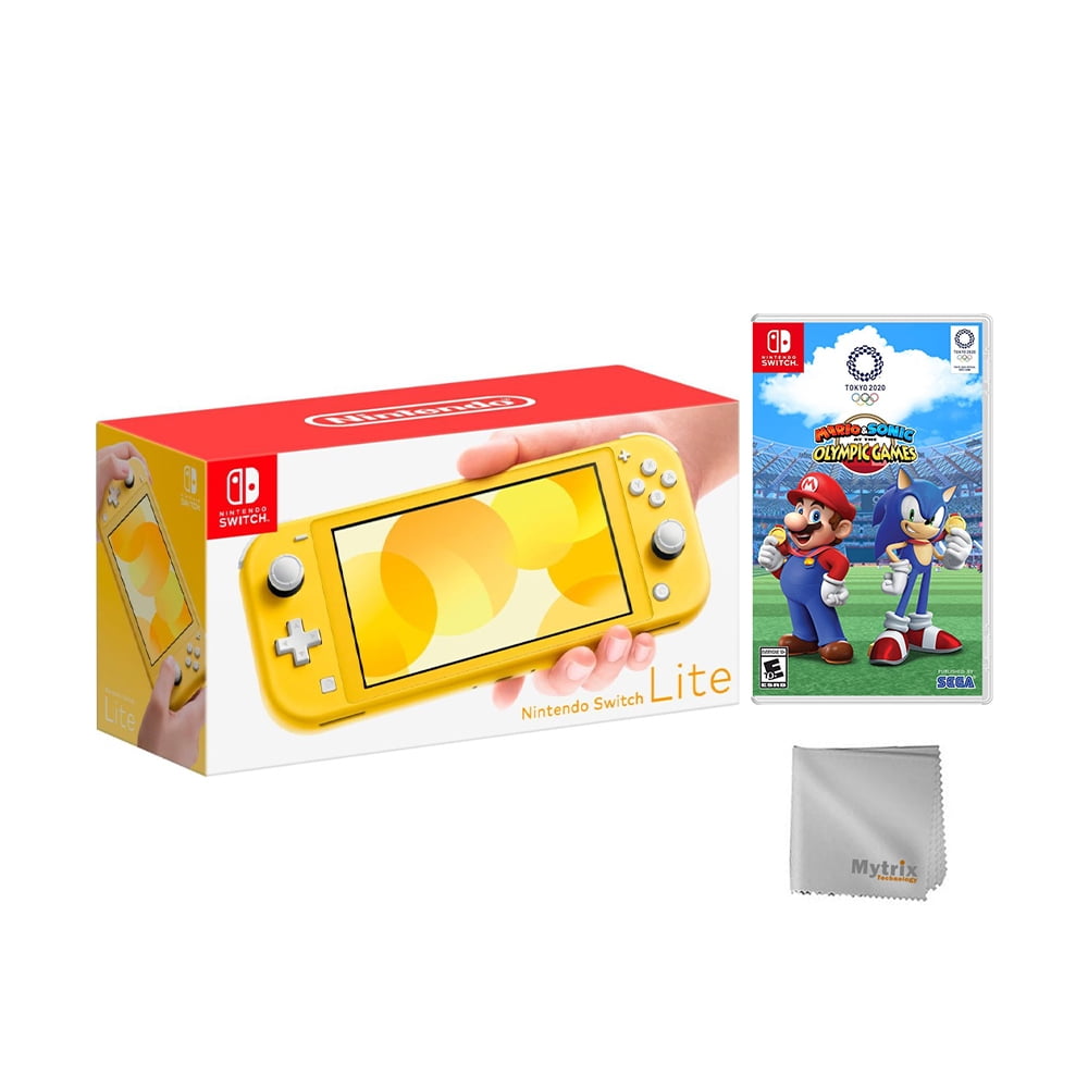 Nintendo Switch Lite Yellow Bundle with Mario & Sonic at the Olympic ...