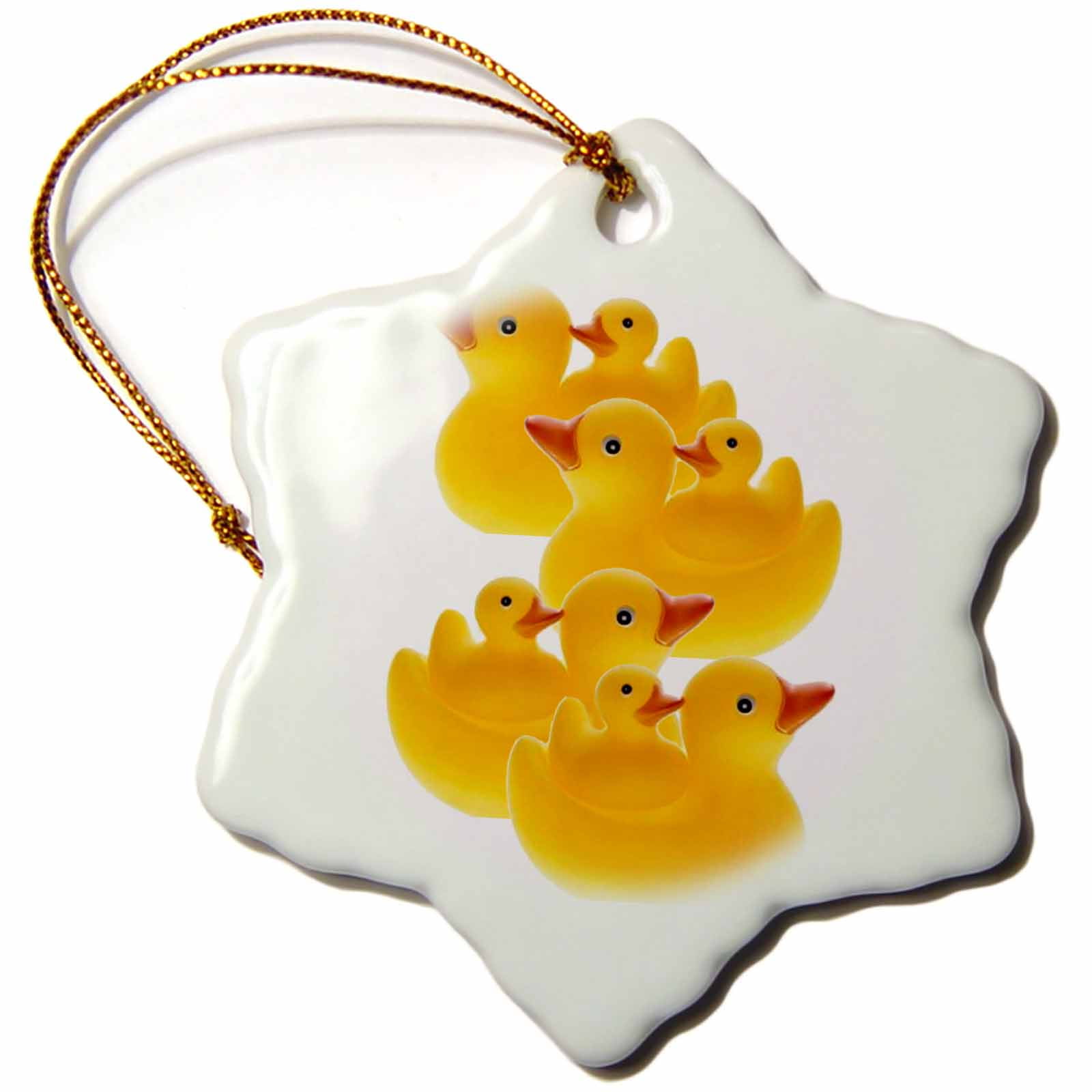 Rubber Ducks 3 inch Snowflake Porcelain Ornament orn-821-1 - Walmart.com