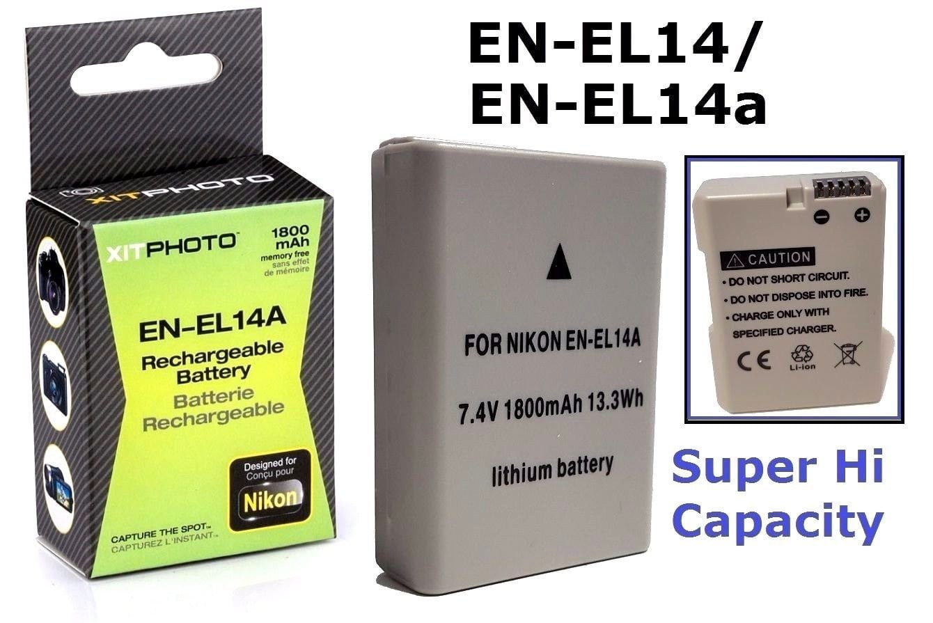 New Hi-Capacity EN-EL14a Lithium Ion Battery for Nikon EN-EL14 D5500 ...