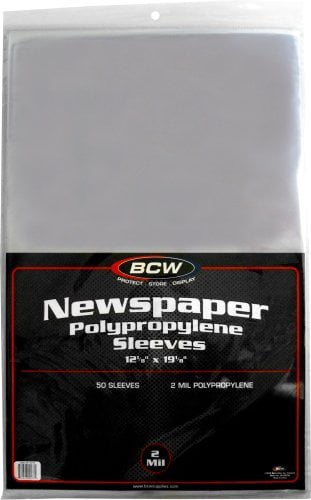 (50) Newspaper Sleeves 1218 X 1918 Bcw Brand - Walmart.com