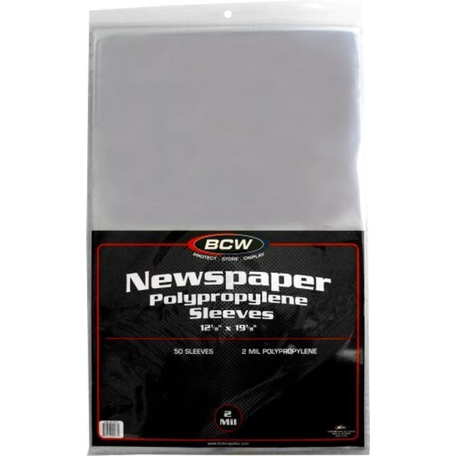 (50) Newspaper Sleeves 1218 X 1918 Bcw Brand - Walmart.com