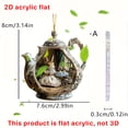 Acrylic Teapot Hanging Decor with Rabbit Party Theme, 8x8cm, Flat ...