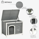 Pawhut Outdoor Pet Folding House, Raised Wooden, Lockable Door ...
