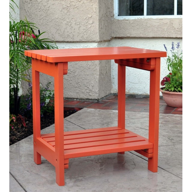 Shine Company Rectangular Side Table - Rust - Walmart.com