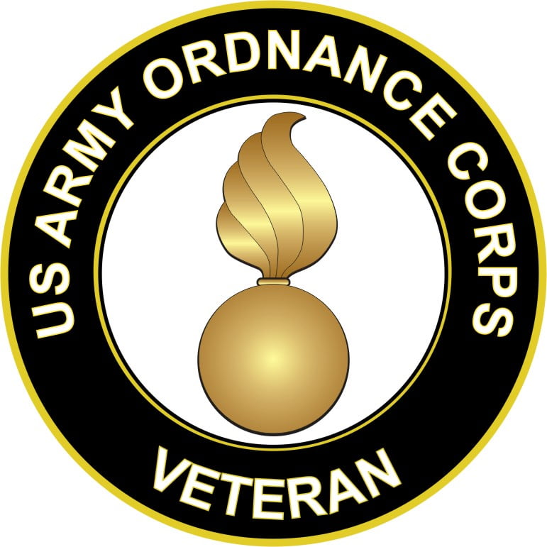 3.8 Inch U.S. Army Veteran Ordnance Corps Sticker Decal - Walmart.com
