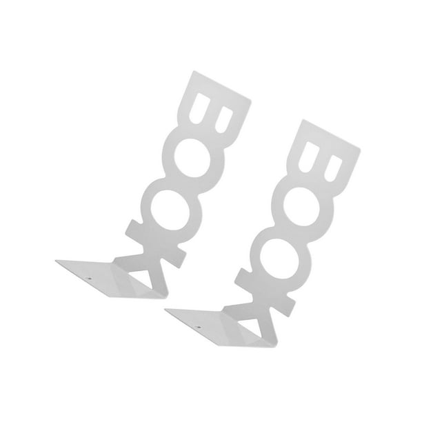 2 Pieces Metal Bookends Non Skid Book Stoppers for Desk Office ...