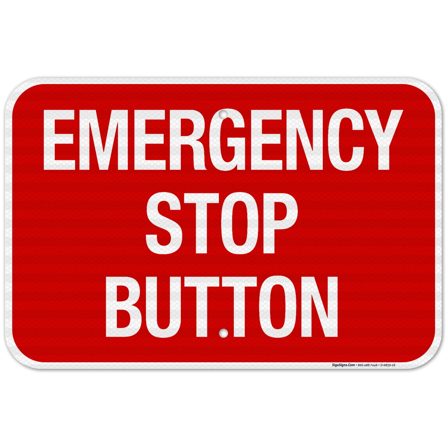 Emergency Stop Button Sign, - Walmart.com