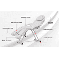 Paddie Multi-Purpose Facial Bed Lash Table with 2 Adjustable Split Legs ...