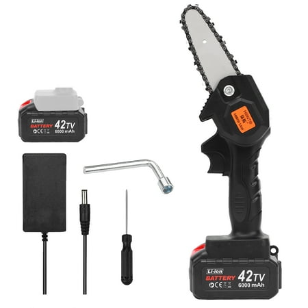 4-In Mini Chainsaw Cordless Pruning Saw 21V 6.0A Rechargeable Portable ...
