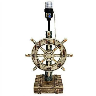 Sea Nautical Coastal Golden Ship Anchor Ceramic Table Lamp Navy Sailor ...