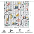 Cute Kids Car Theme 4 Piece Shower Curtain Sets,Cartoon Hand Painting ...