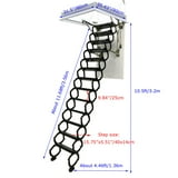 Techtongda Black Loft Wall Ladder Stairs Retractable Attic Folding ...