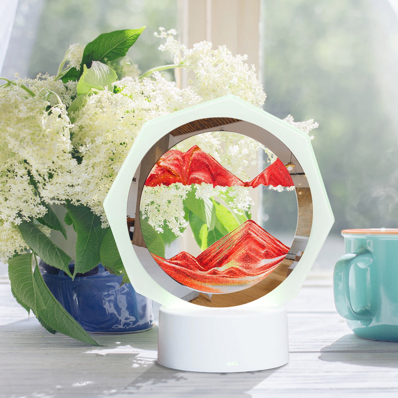 3D Deep Sea Moving Sand Art,Relaxing Kinetic Sandscape Art Table Desk ...