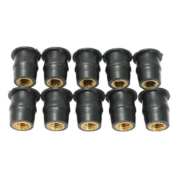 10 Pieces M5 Rubber Nuts Replacement 5mm/0.2in Windshield Bolts Screws ...