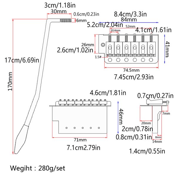Guitar Bridge Handy Installation Upgraded Fittings Guitars Supplies ...