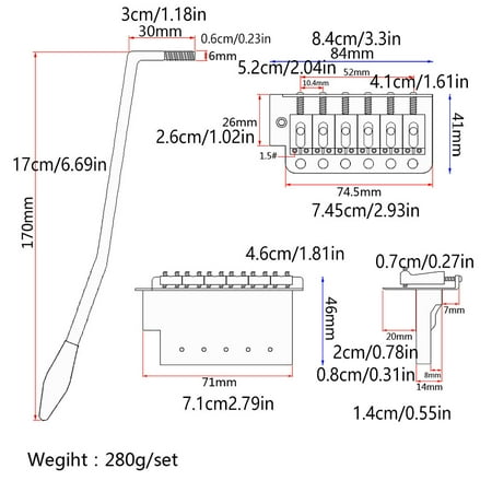 Guitar Bridge Handy Installation Upgraded Fittings Guitars Supplies ...
