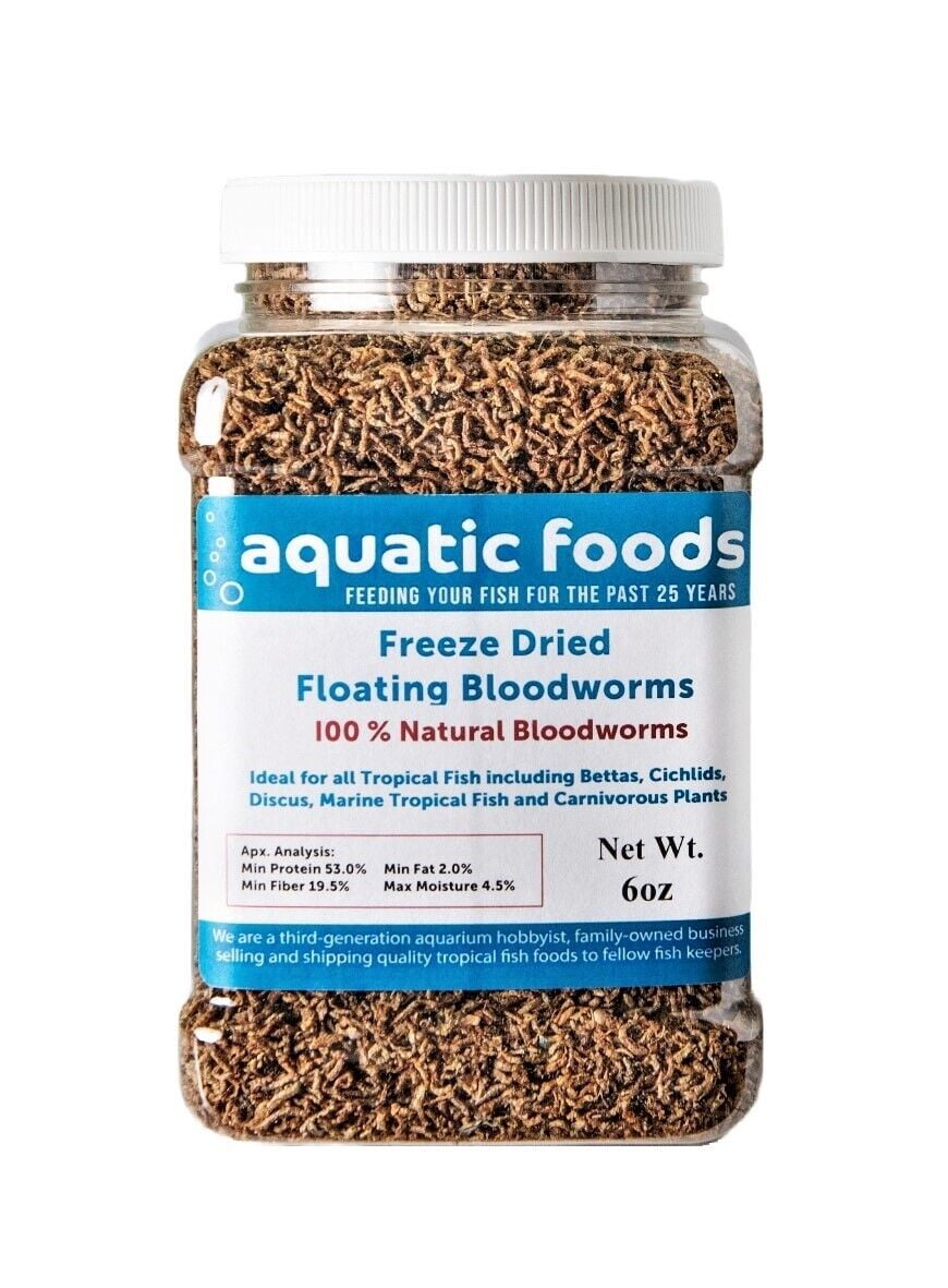 Bloodworms- Freeze Dried Grade "A" Floating Bloodworms for Discus ...