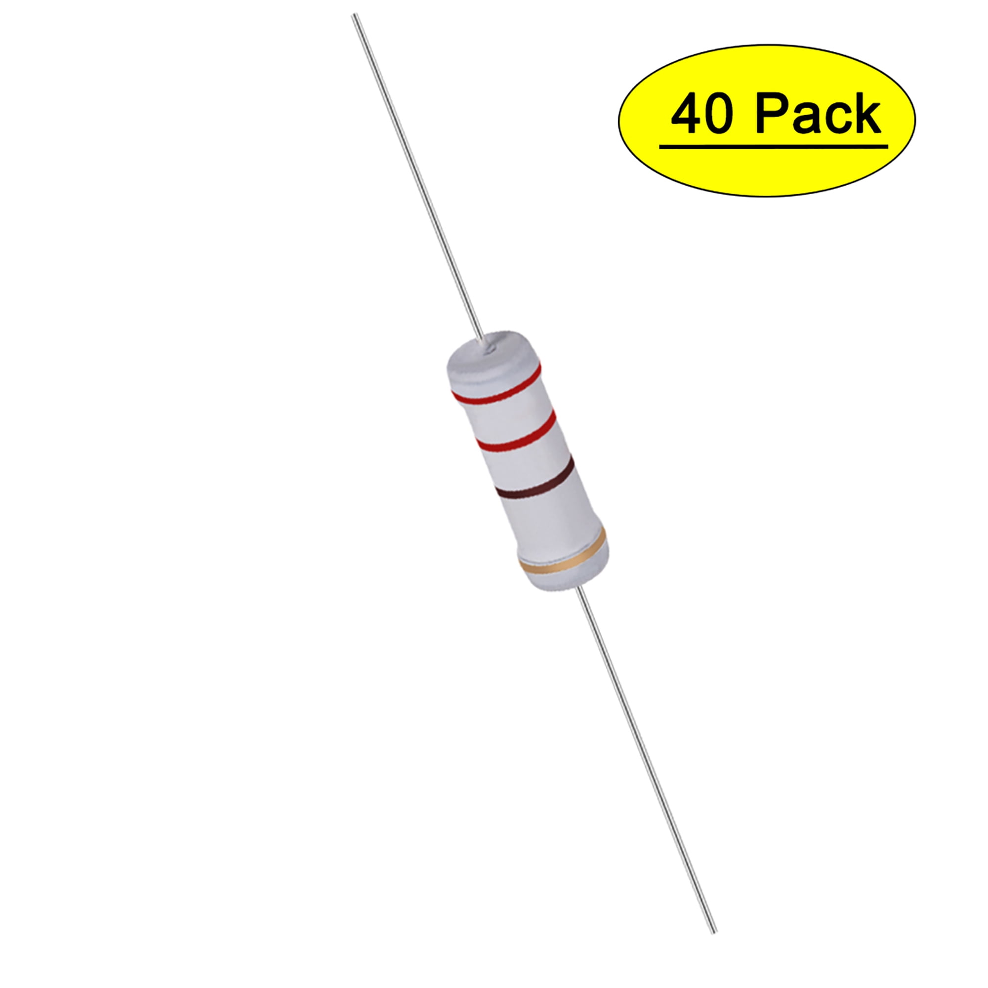 Uxcell 220 Ohm 3W ±5% Tolerance Axile Lead Metal Oxide Film Resistor 40 ...