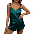 Avirosel Women's Sexy Silk Satin Ruffled Pajamas Sets Cami Tops ...